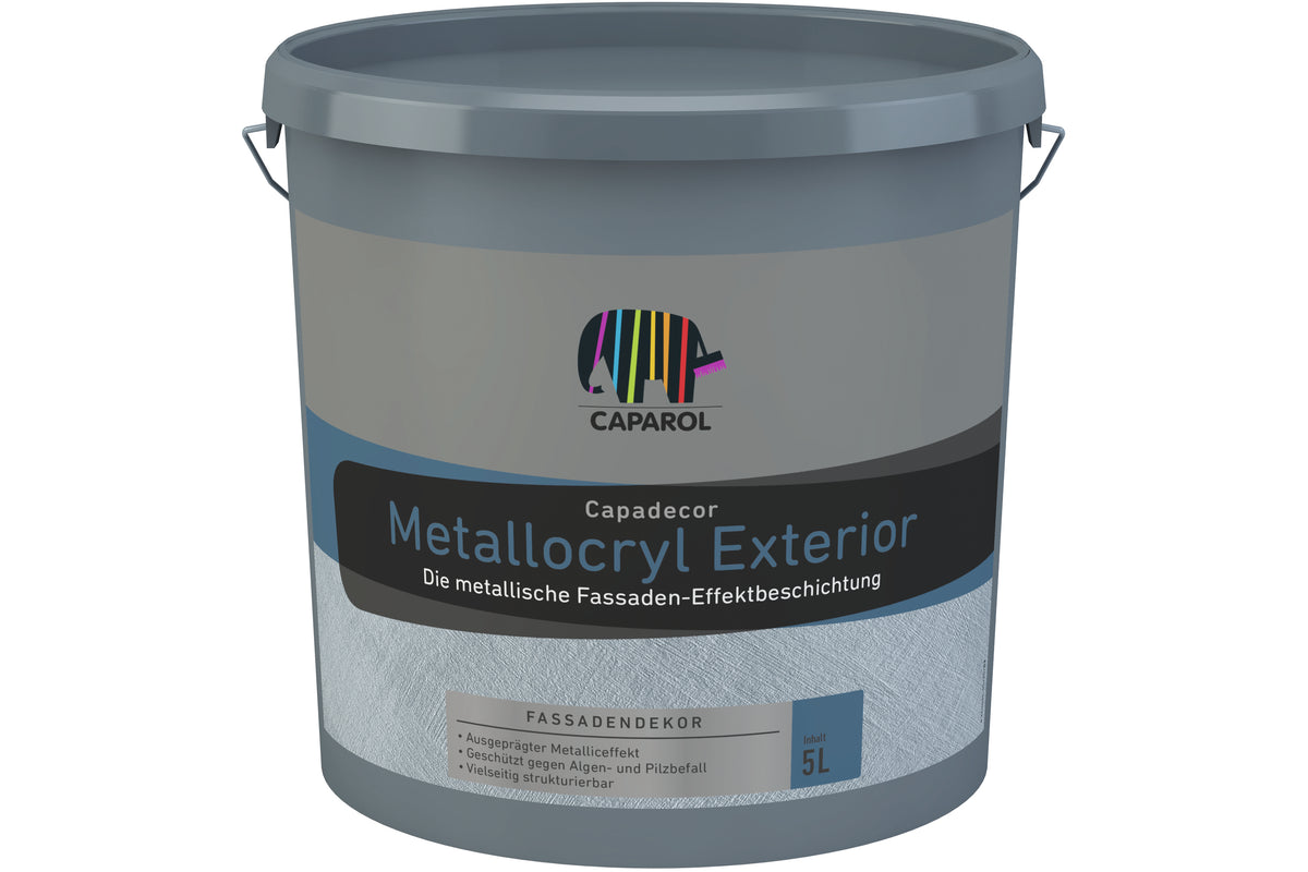 Caparol Capadecor Metallocryl Exterior 10 Liter metallisch silber – Dabo24