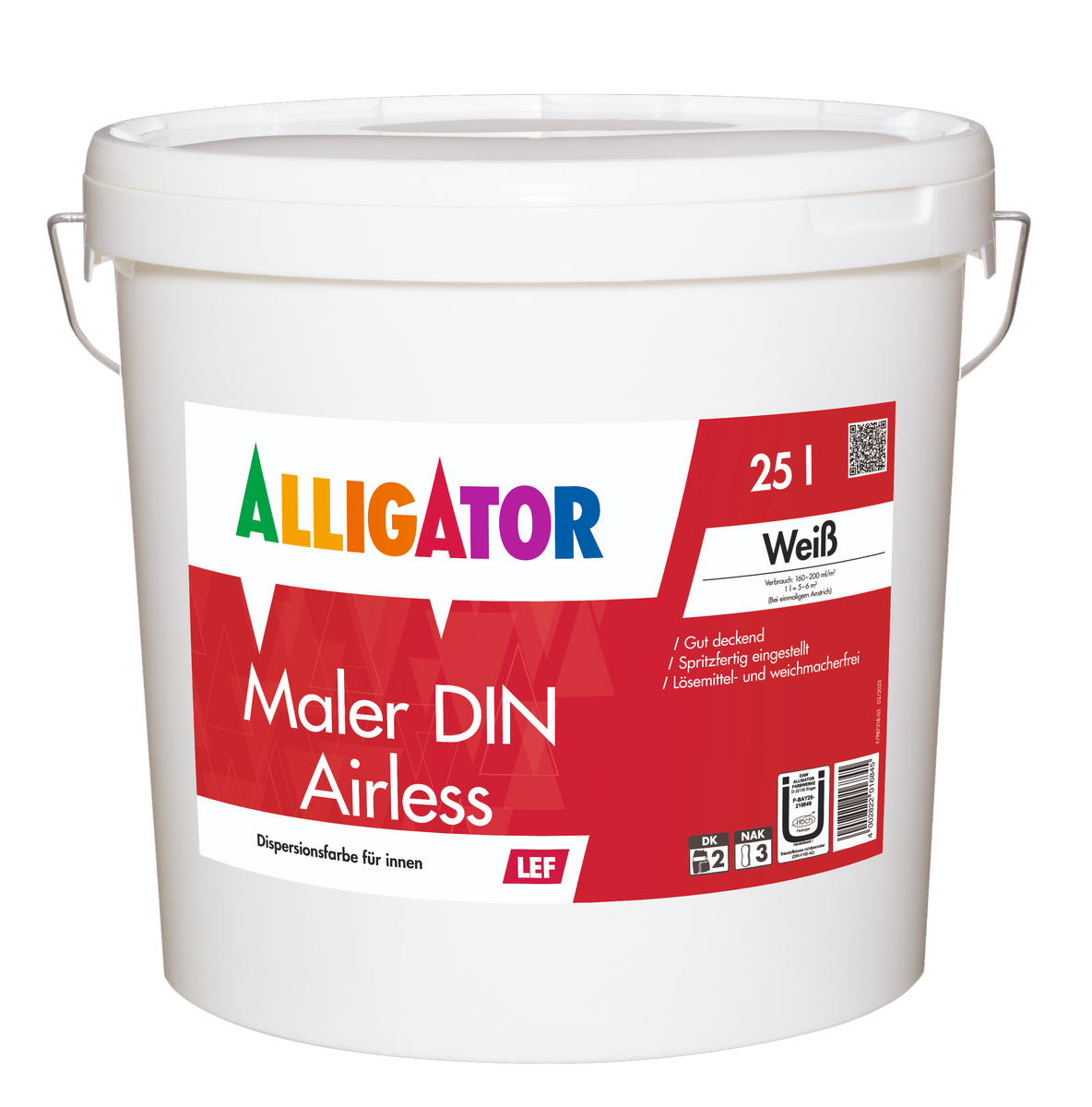 Alligator Painter DIN Airless LEF 25 Liters Pure White RAL 9010 – Dabo24