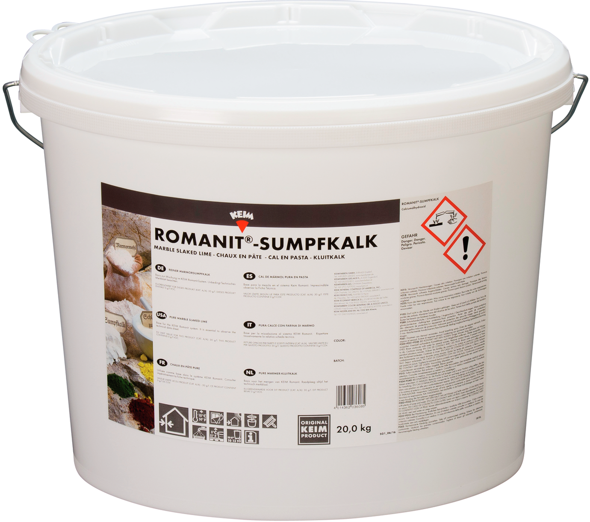 KEIM Romanit® slaked lime 20 kg mineral white – Dabo24