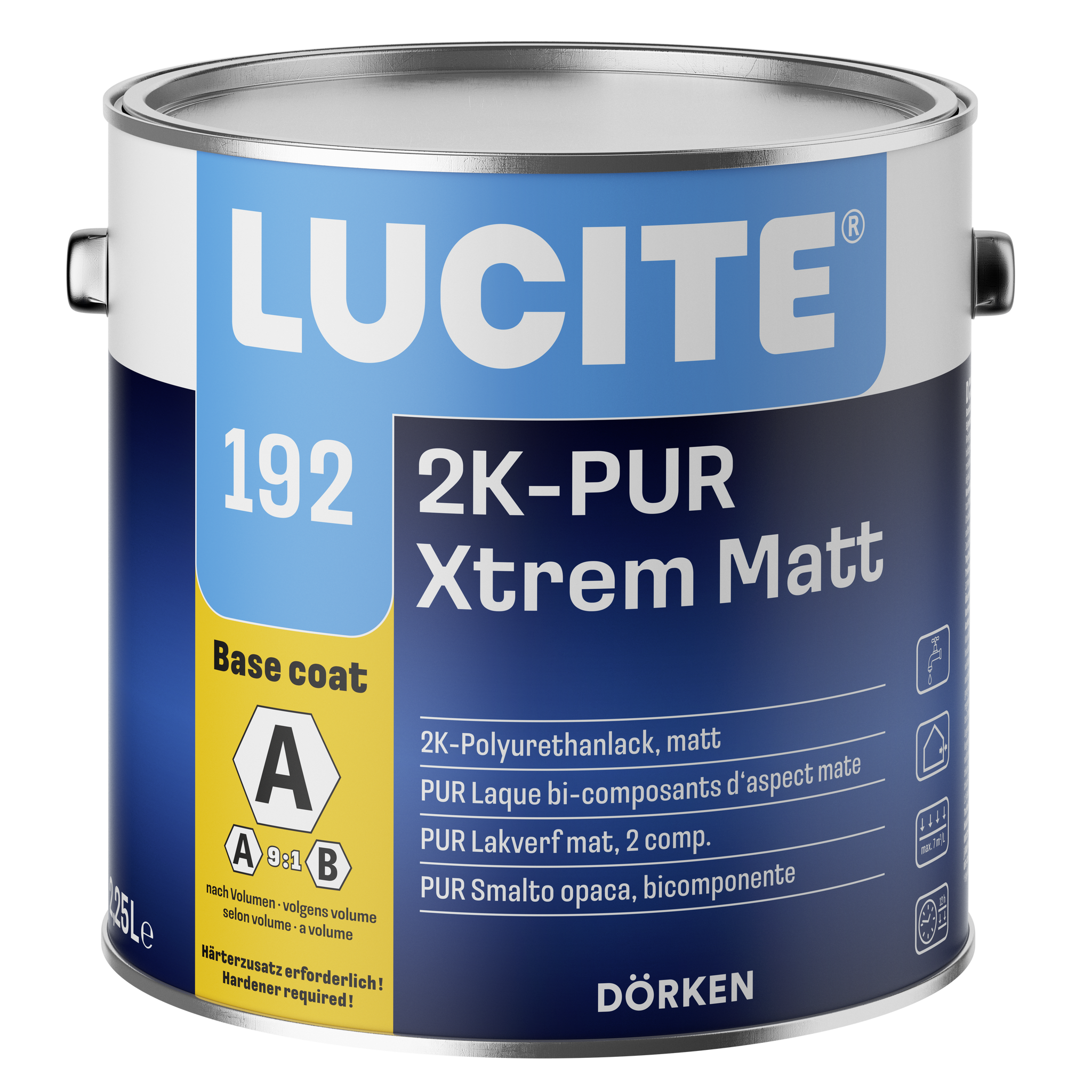 Lucite 192 2K-PUR Xtrem Matt incl. hardener 1 liter white – Dabo24