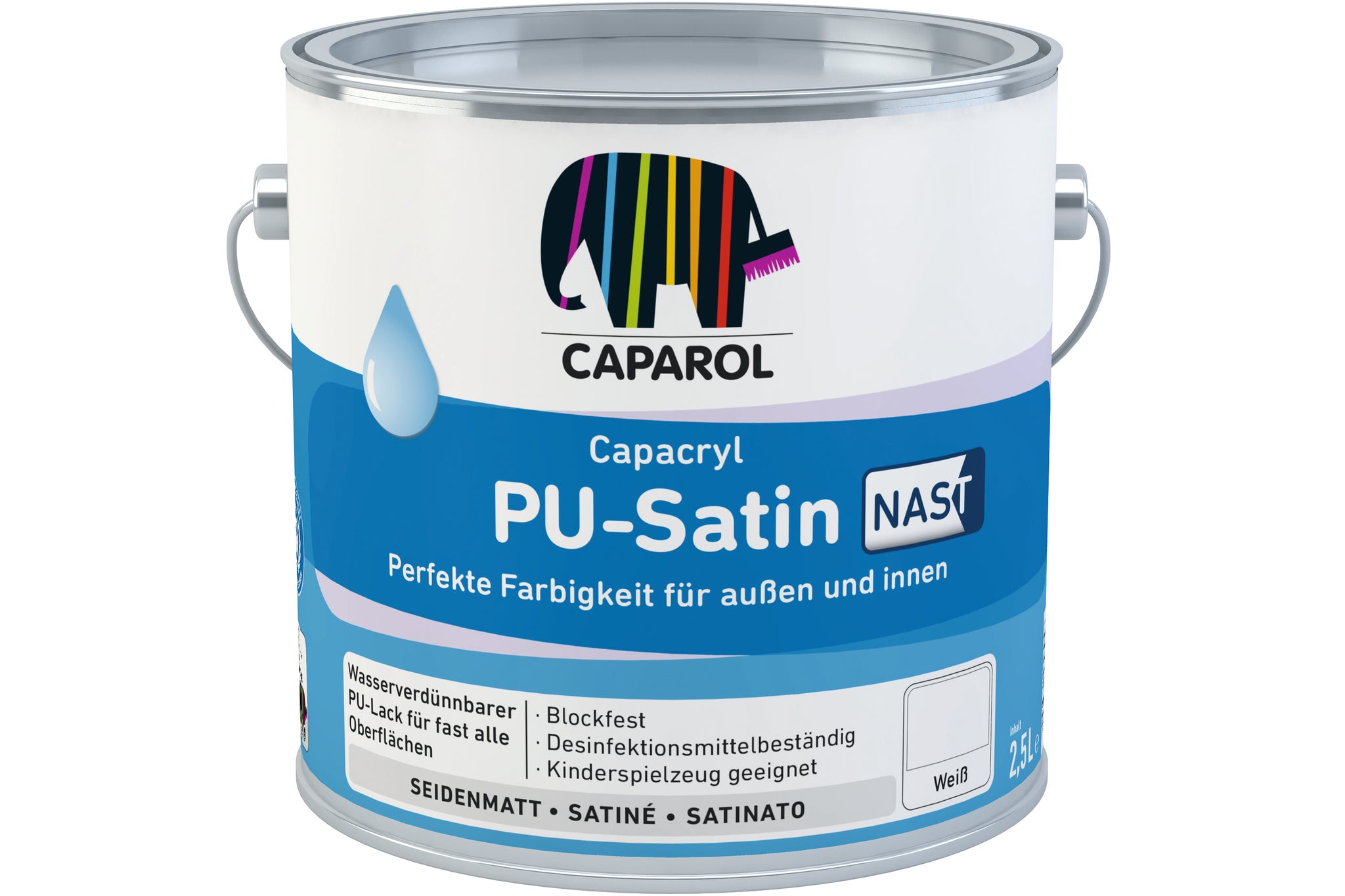 Caparol Capacryl PU-Satin NAST 2,5 Liter weiß – Dabo24