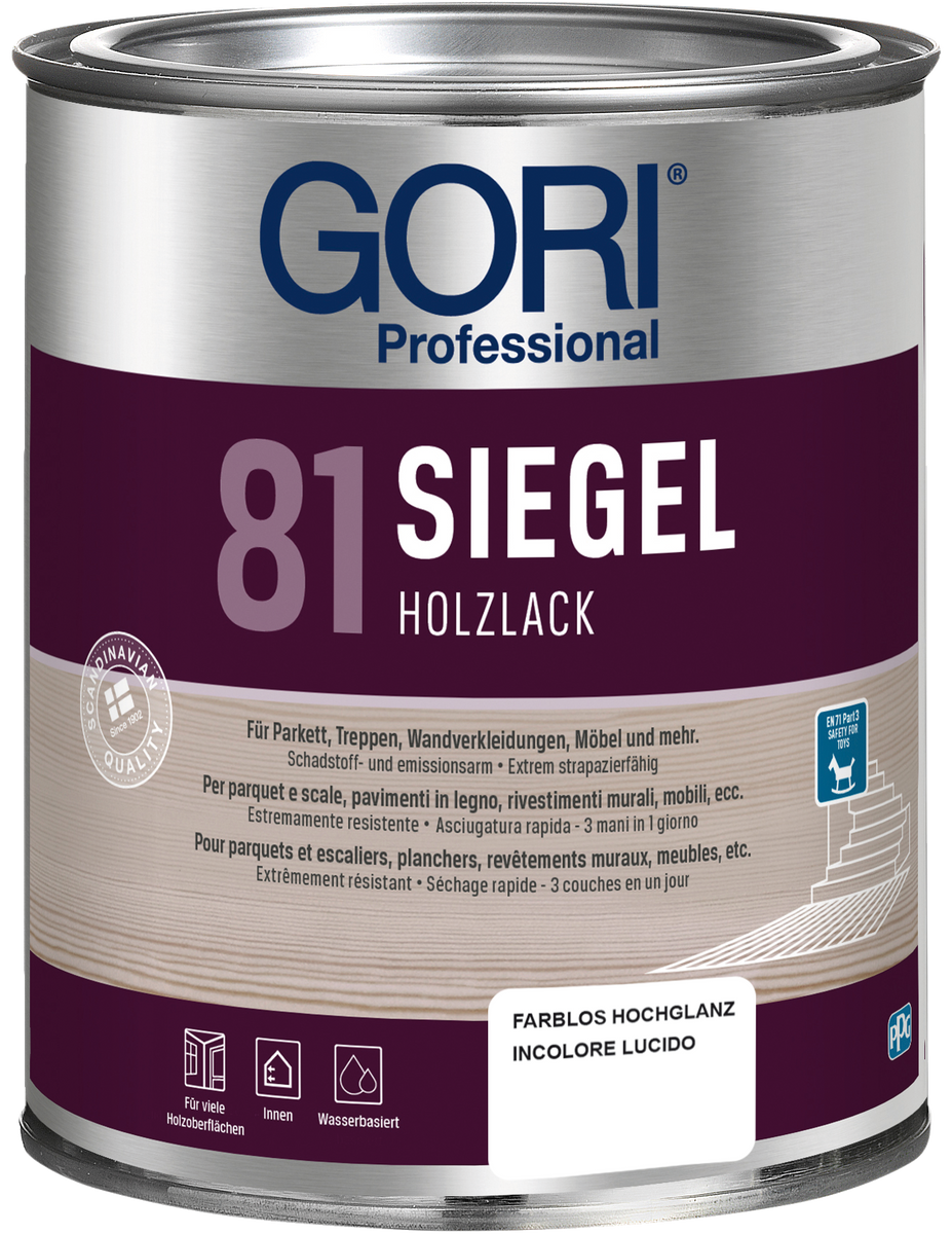 Gori 81 Seal Wood Lacquer Satin Finish 0.75 Liters Colorless – Dabo24