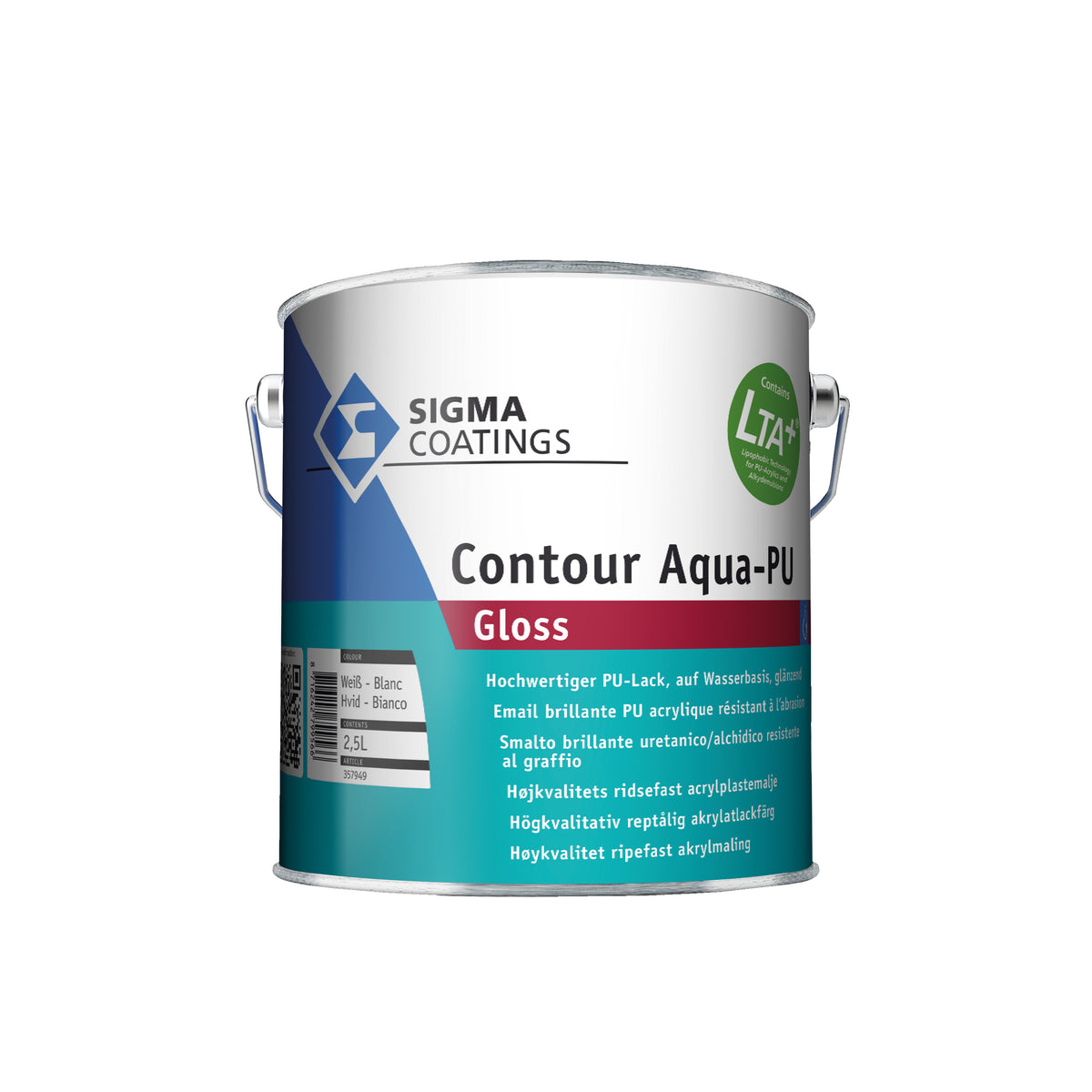Sigma Contour Aqua-PU Gloss 1 Liter white – Dabo24