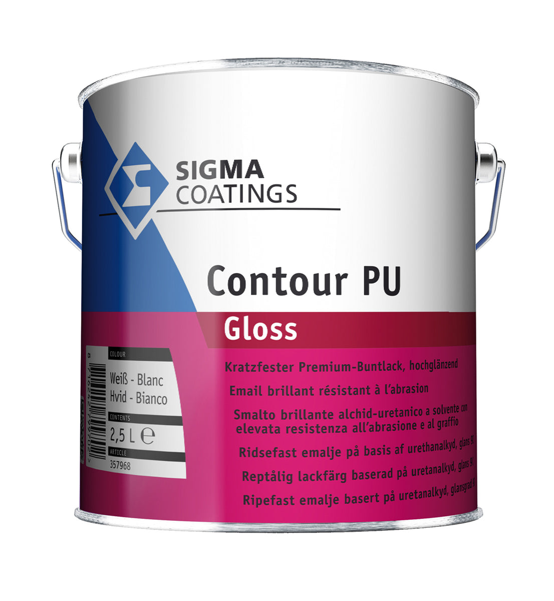 Sigma Contour PU Gloss 2.5 Liters White – Dabo24