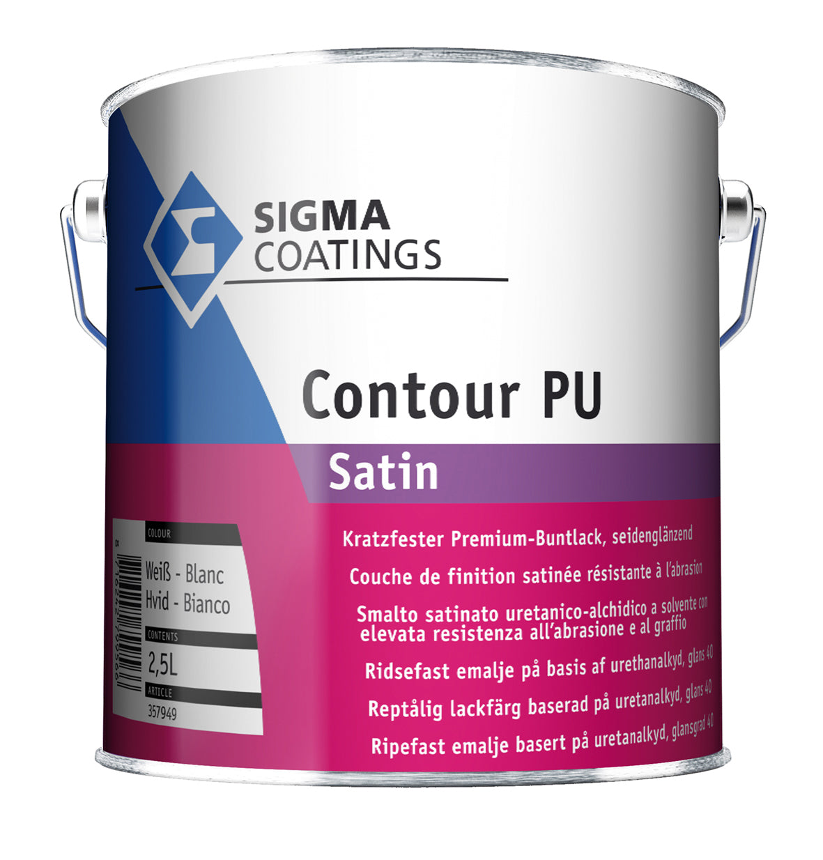 Sigma Contour PU Satin 2.5 Liter white – Dabo24